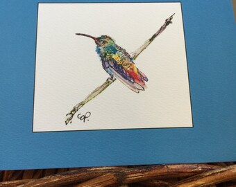 Hummingbird card | Etsy