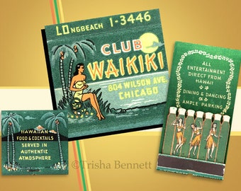 Tropical Nightclub Matchbook Print exotic by MatchbookMemories