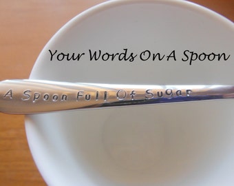 Hand stamped spoon | Etsy
