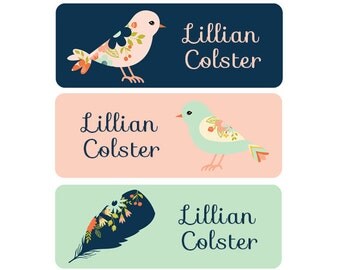 Bird name tag | Etsy