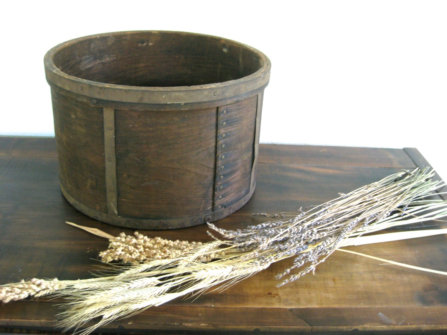 Large Primitive Wooden Grain Measure – Rustic New England Country Store ...