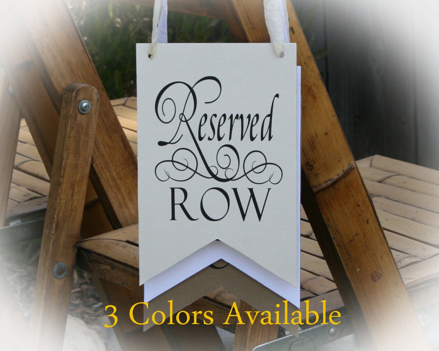 Reserved Row sign Wedding Reserved Sign 3 Colors Available