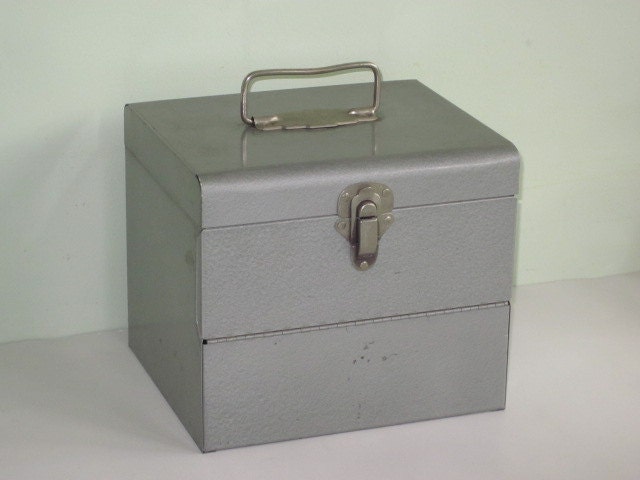 Vintage Gray Metal File Box – Haute Juice