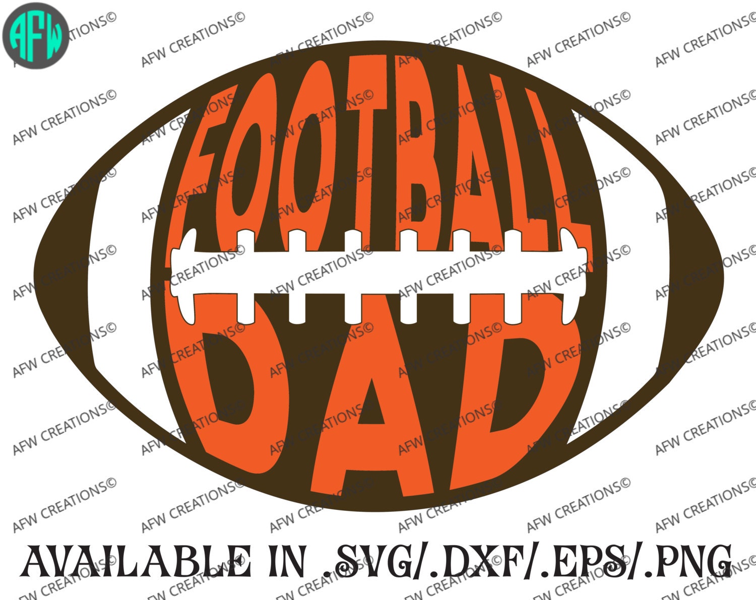 Digital Cut File Football Dad Sports Dad SVG DXF EPS