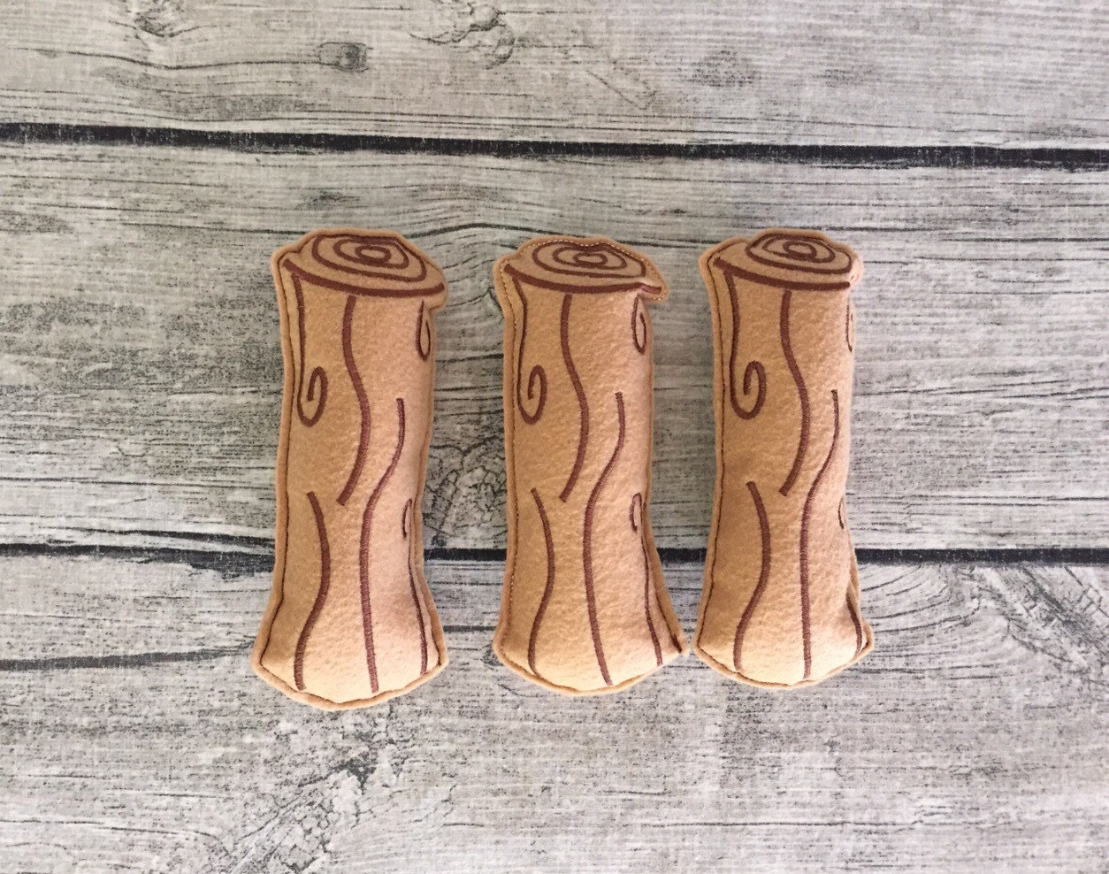 Set of 3 Felt Logs