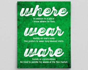 English Teacher Gift Threw Through Thru Grammar Gifts for