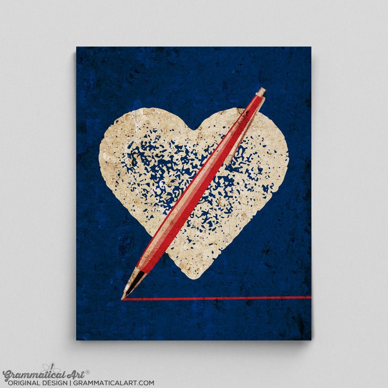 Teacher Red Pen Print Perfect English Gift Decor Gift Teacher