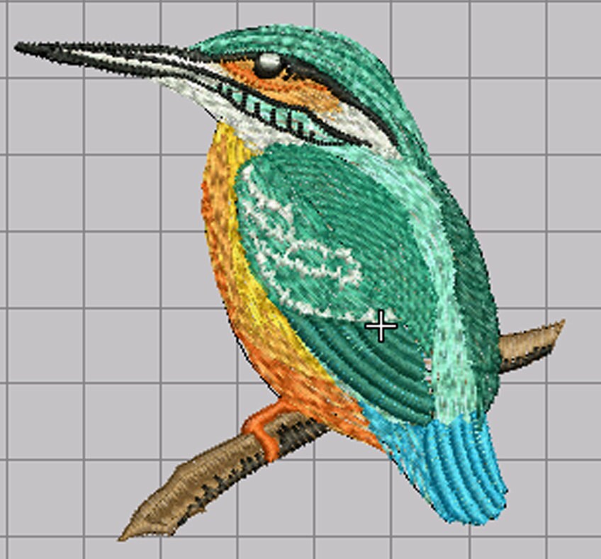 kingfisher Machine Embroidery Design
