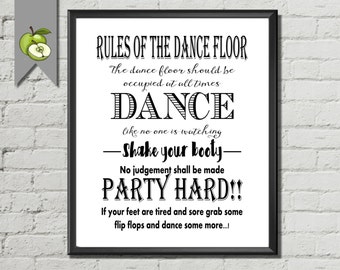 Dance floor sign | Etsy