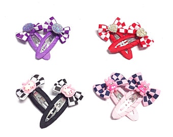 Ribbon barrette rainbow barrette girls barrette by PokeysWorld