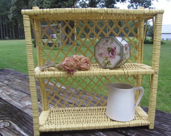 Wicker wall shelf | Etsy