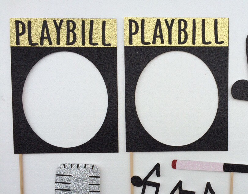 Glittery Broadway Photo Booth Prop Set