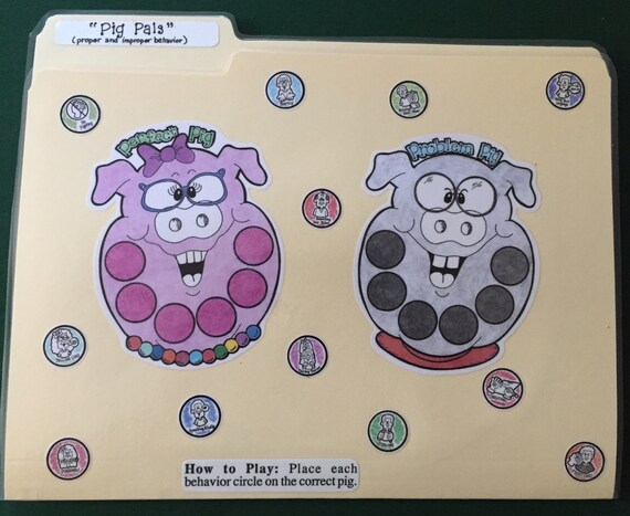 PIG PALS Behaviors: Good/Bad File Folder Game Ready to PIG PALS Behaviors: Good/Bad File Folder Game Ready to