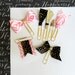 gold paper clips gold planner supplies bow paperclips