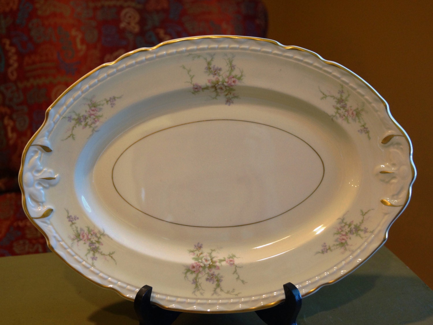 Vintage Arcadian China, Old Rose-Prestige Pattern, 13.75″ Serving ...