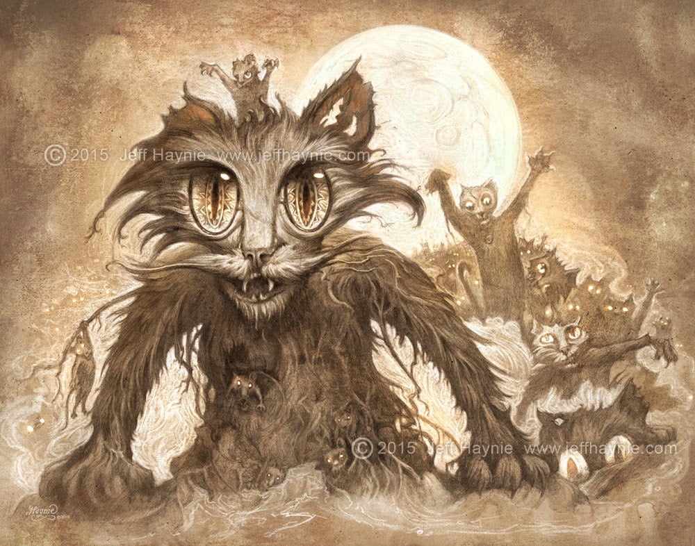 Zombie Cats // 11 X 14 Print // Zombies // Undead cat