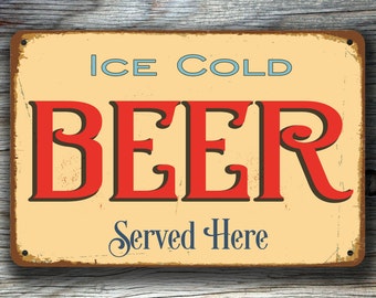 Ice cold beer sign | Etsy