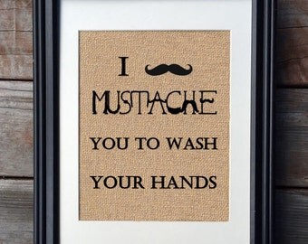 Mustache bathroom | Etsy