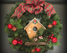 Rustic Birdhouse Wreath