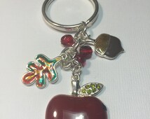 Unique apple key ring related items | Etsy