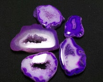 Unique purple agate slice related items | Etsy