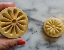 Sirch Design, Solid wood butter mold or cookie stamp; handmade, handcarved