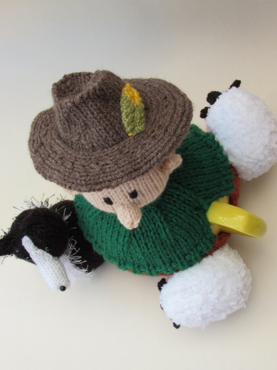 Sheep Farmer Tea Cosy Knitting Pattern by TeaCosyFolk on Etsy