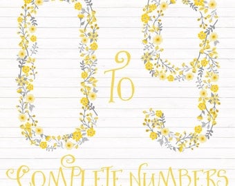 Premium Vintage Blue Flowers Clipart & Floral by AmandaIlkov