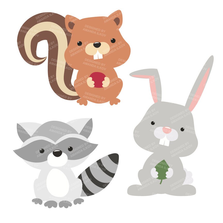 Premium Woodland Animals Clip Art & Vectors Woodland