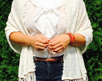 Macrame shawl | Etsy