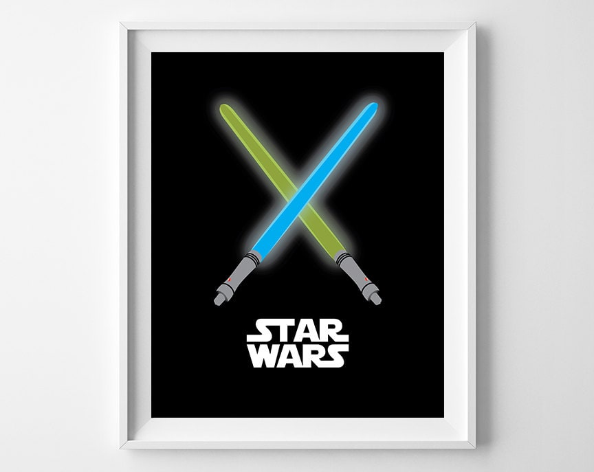 Star Wars Light Saber Print Green Lightsaber by ClaresPrintables