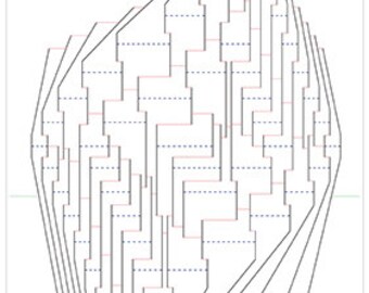 DIY Template Obloid Zigzag Kirigami Pop-up paper by Ullagami