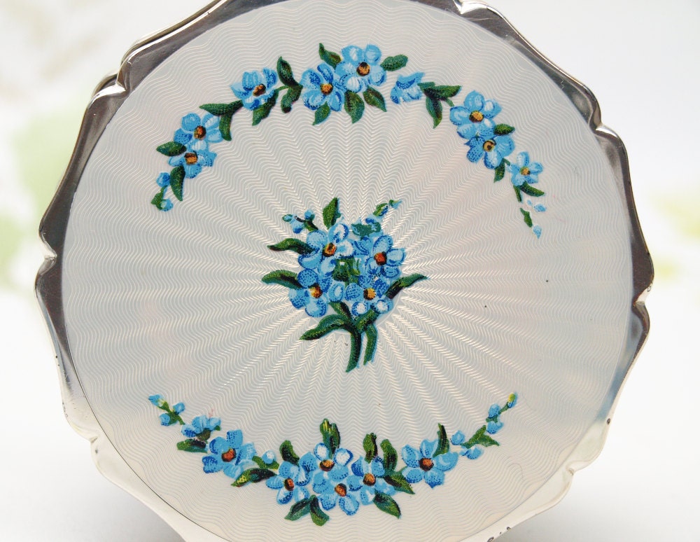 Stratton Powder Compact, Powder Compact, Silver Tone, Compact Mirror ...