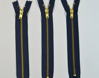 Antique brass zipper | Etsy