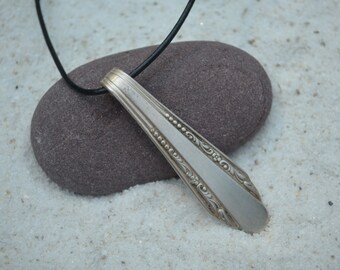Items similar to Sterling Silver Recycled Silverware Necklace on Etsy