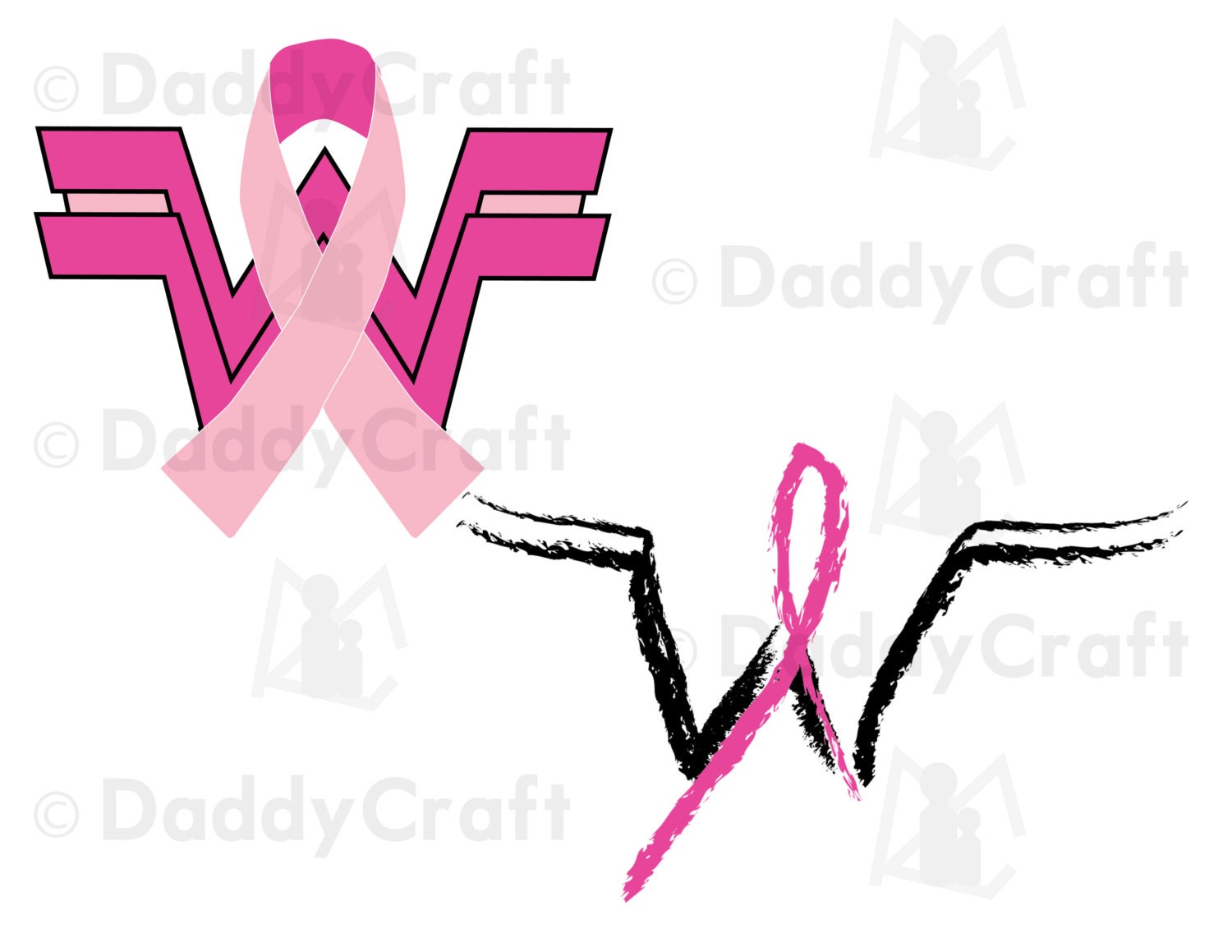 Superhero Breast Cancer Logos