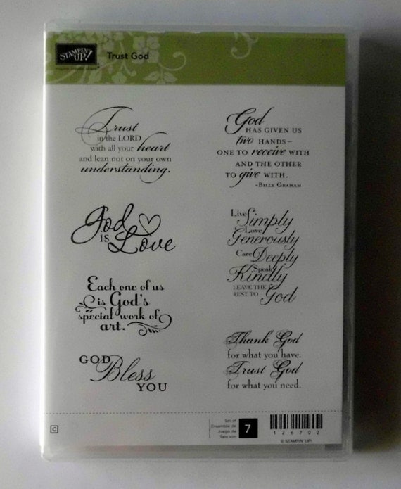 Stampin Up Trust God Clear Stamp Set Cling Rubber Stamps