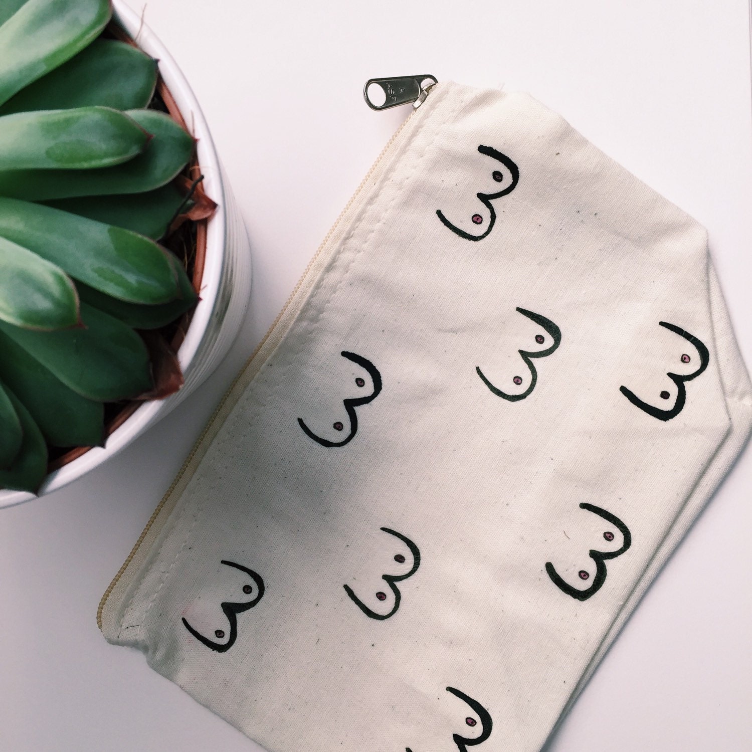 Boobie Print Make Up Bag Boob Print