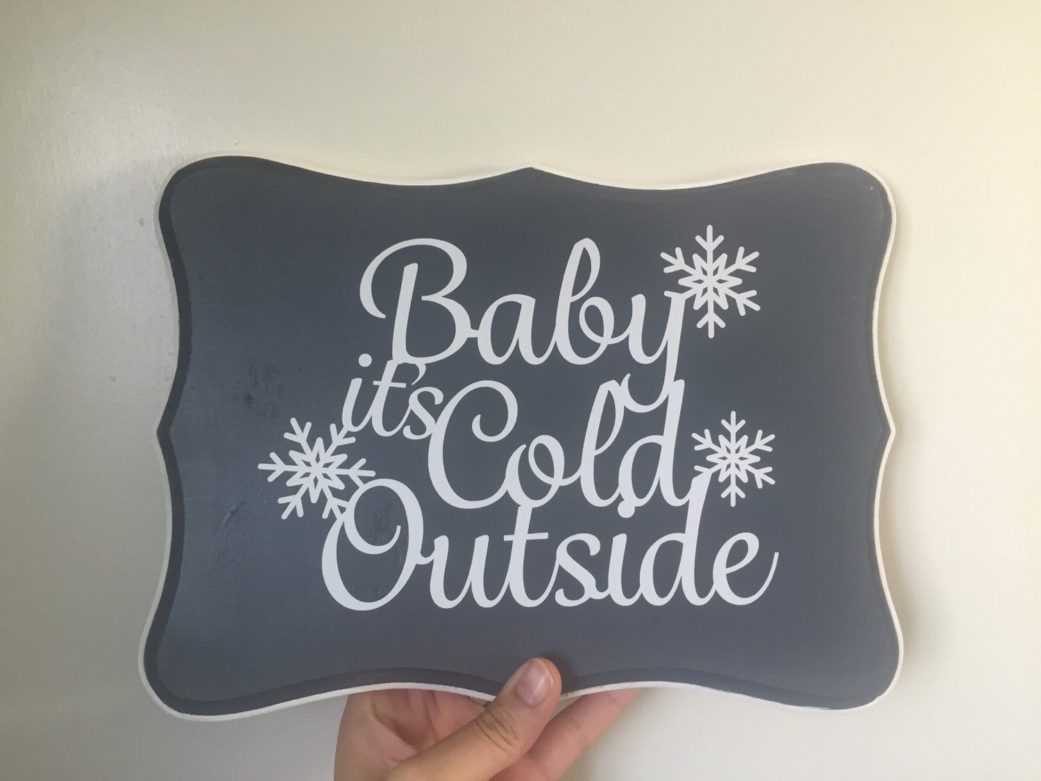 Baby It's Cold Outside wood sign by TheColleyShop on Etsy