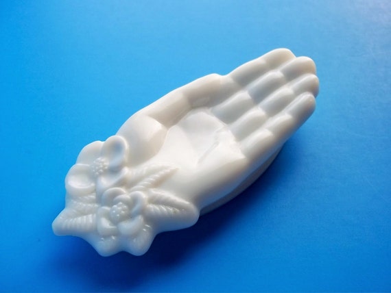 Hand Shaped Dish with Floral at Wrist. Price by ThrowItForward