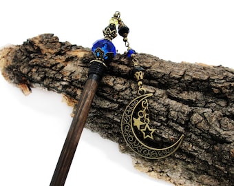 Moon hair pin | Etsy