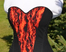 Unique flame corset related items | Etsy