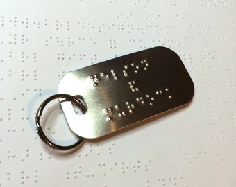 Braille keychain | Etsy