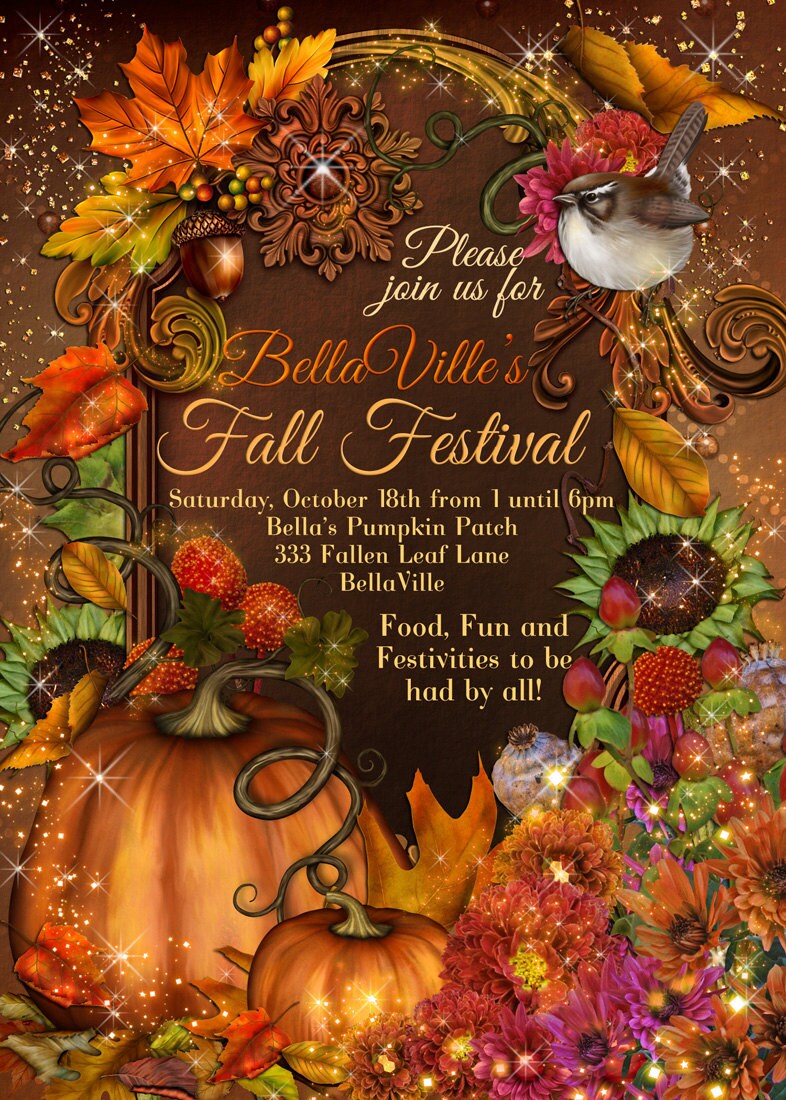25 Fall Birthday Invitations Gif Free Invitation Template