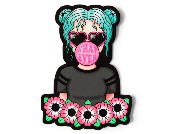 Whatever Sticker Pastel Grunge Stickers by AtomicLace on Etsy