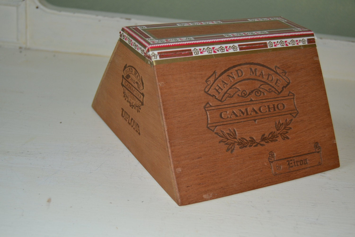 Wood Cigar Box Camacho Pyramid Shape by Eirna Diploma Cigars Rare ...