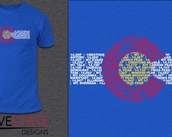 Colorado flag shirt | Etsy