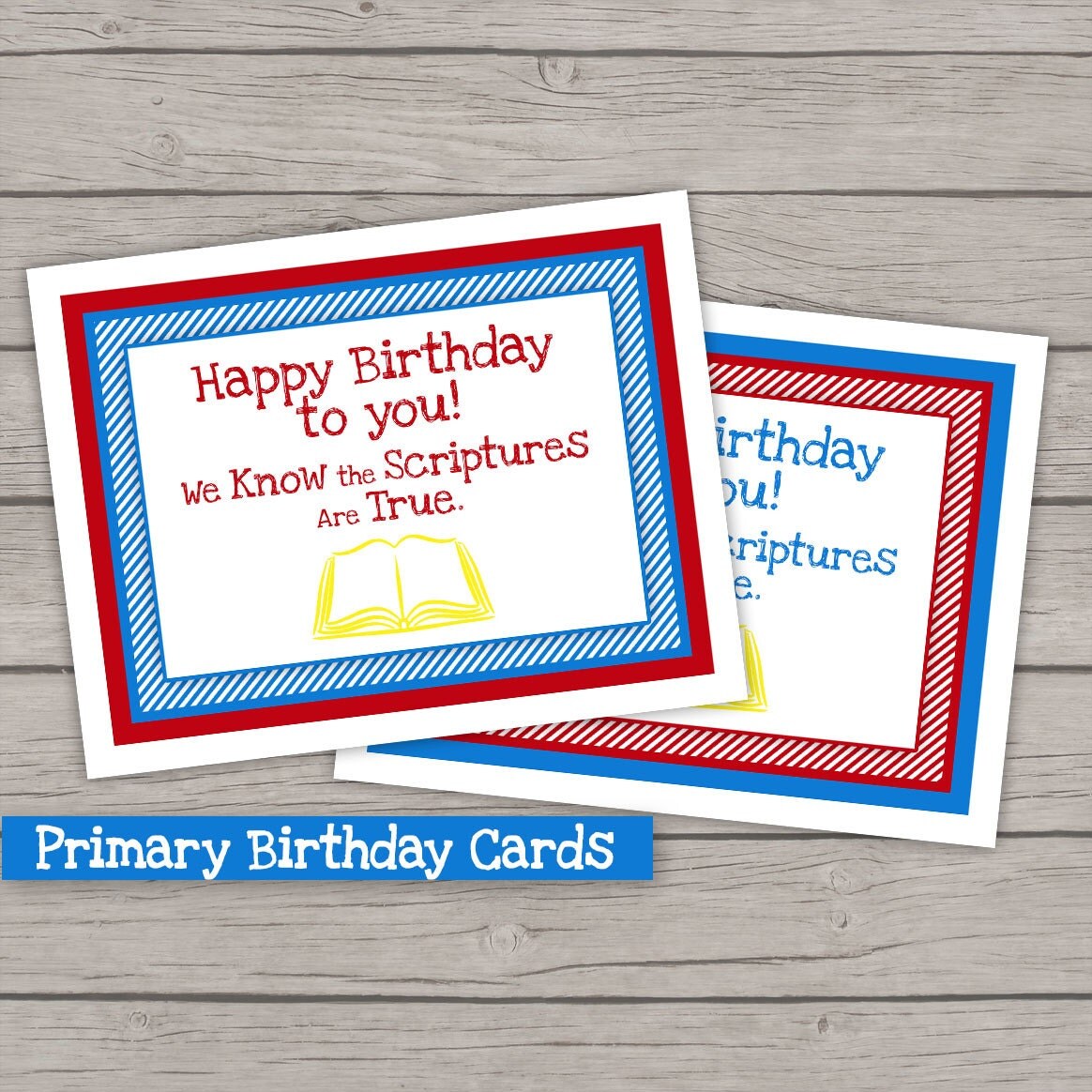 Birthday Cards LDS Primary 2016 Theme PRINTABLE by IttyBittyPixel