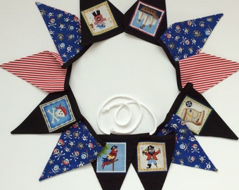 Items similar to Pirate Theme Party Pennants Set of 6 on Etsy