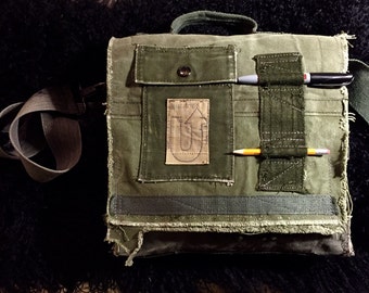 Upcycled army bag | Etsy